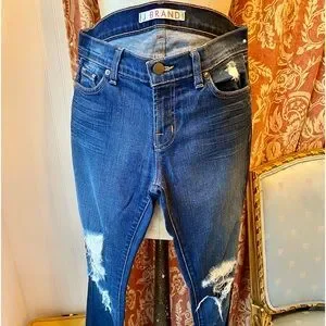 J Brand | Jeans | J Brand Low Rise Pencil Leg Distressed Jeans | Poshmark